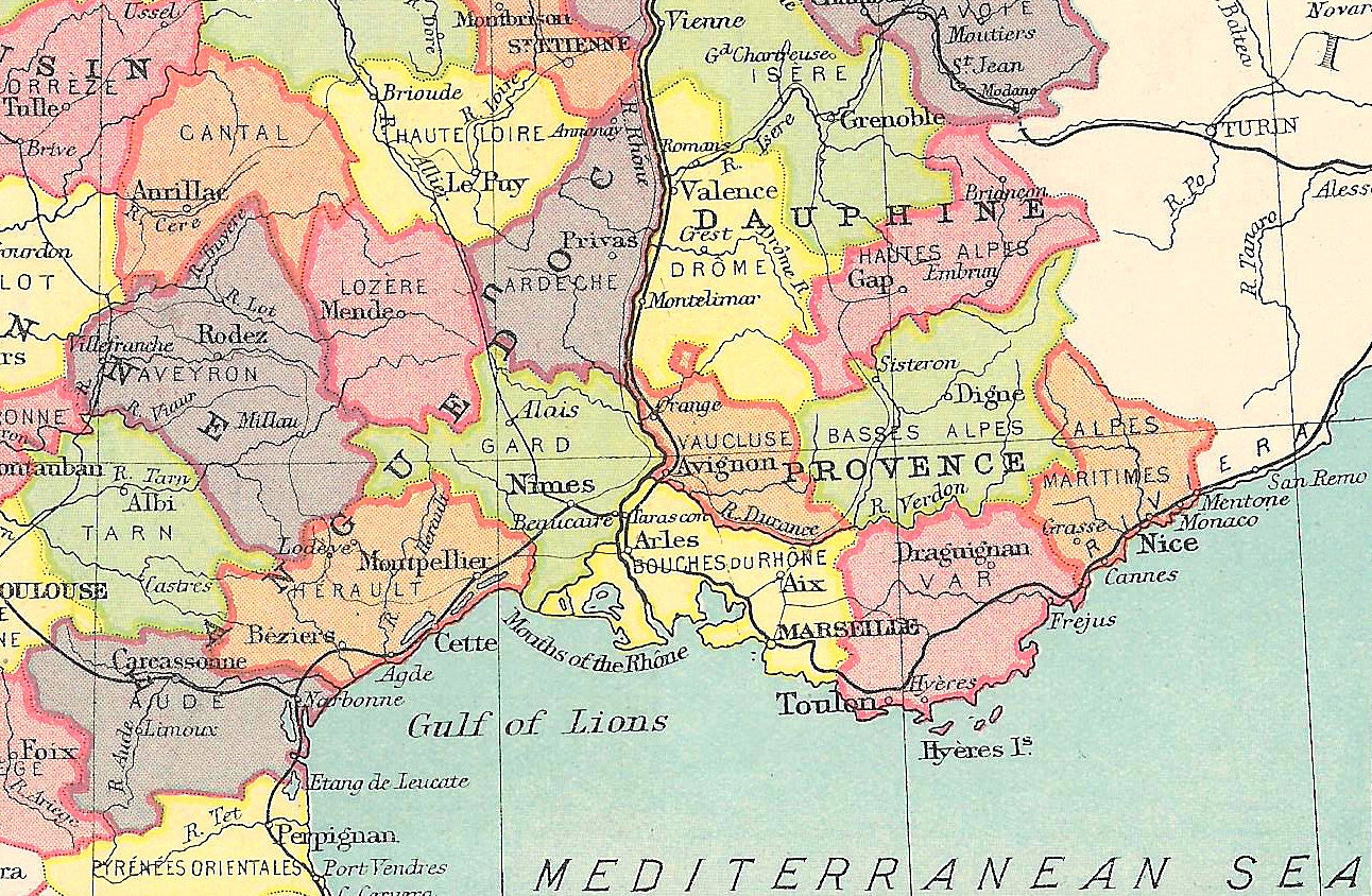 France Political Map 1920s Travel Adventure Maps for Home Decor Europe ...