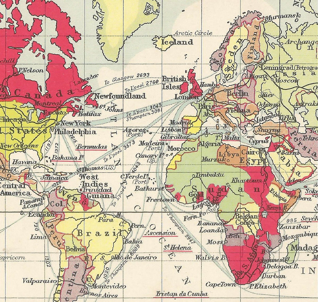 British Empire Map Antique Map 1930s World Map Antique Map Home Decor ...