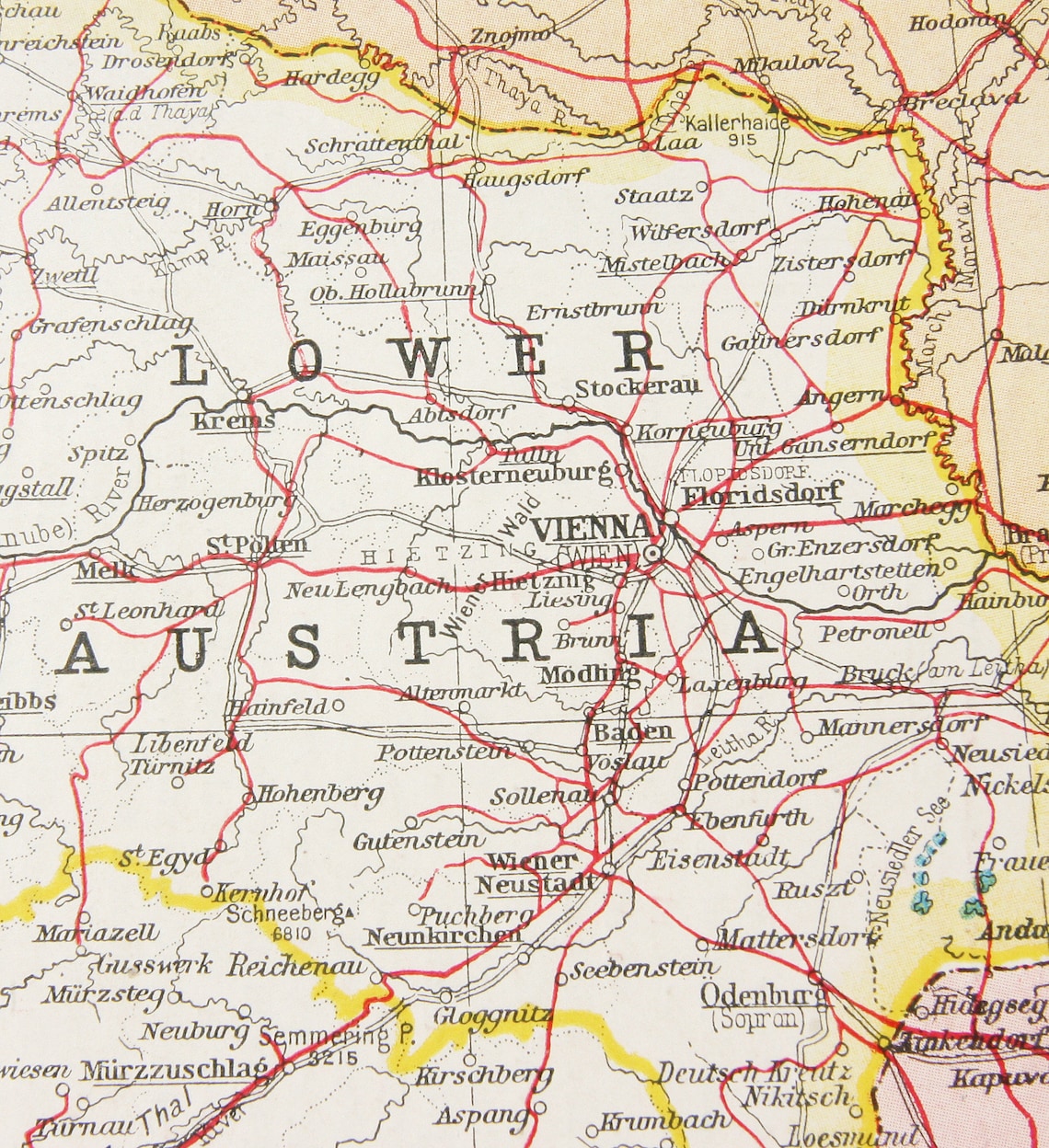 Antique Austria Large Map European Art Map Vintage Map Gifts Framing ...