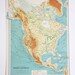 Vintage Map of USA North America Print Large 1920s Travel Map United ...