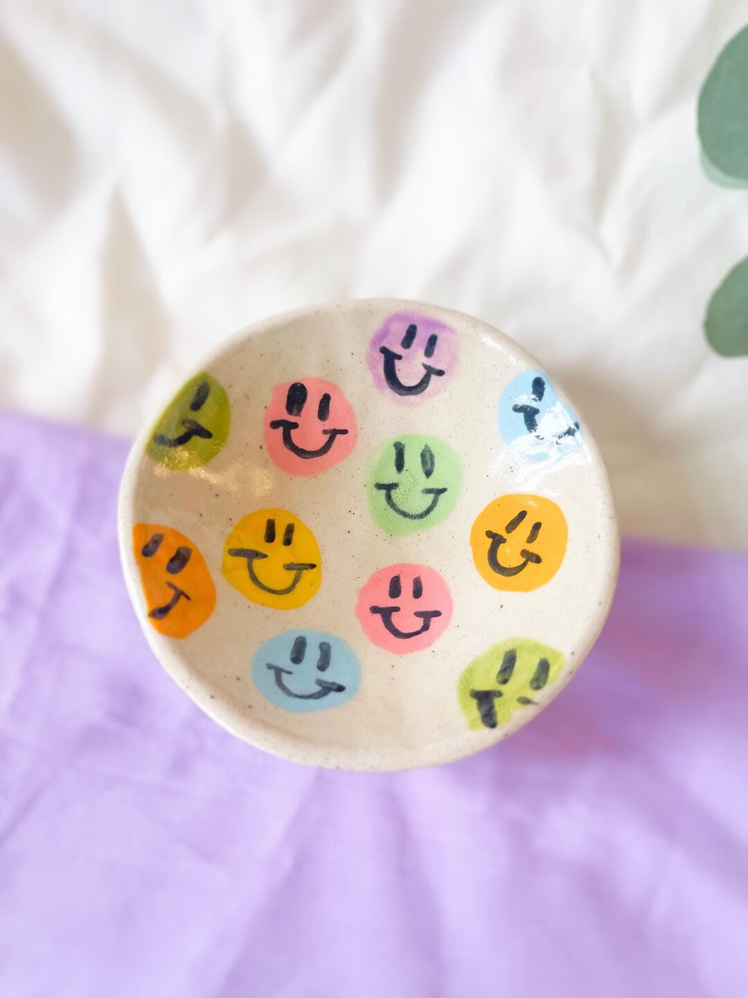 Smiley Face Pinch Dish - Etsy