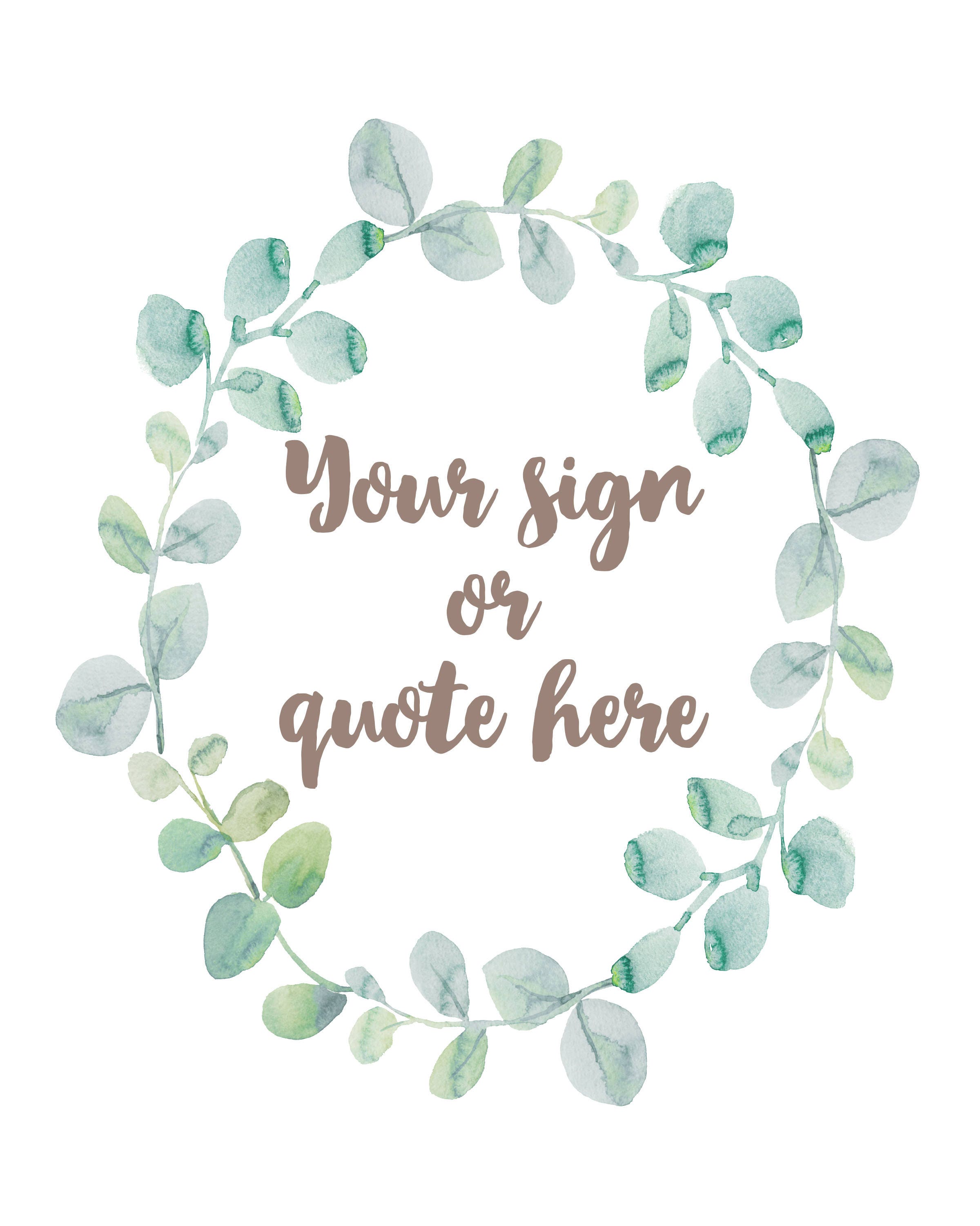 Customised Leafy Chalkboard Sign 8x10 / 11x14 / Chalkboard - Etsy UK