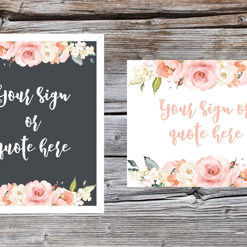 Floral Chalkboard - Etsy