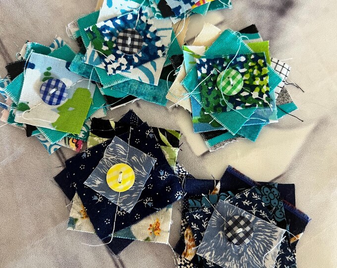 Small Fabric Snippet Clusters for Your Junk Journal - Etsy