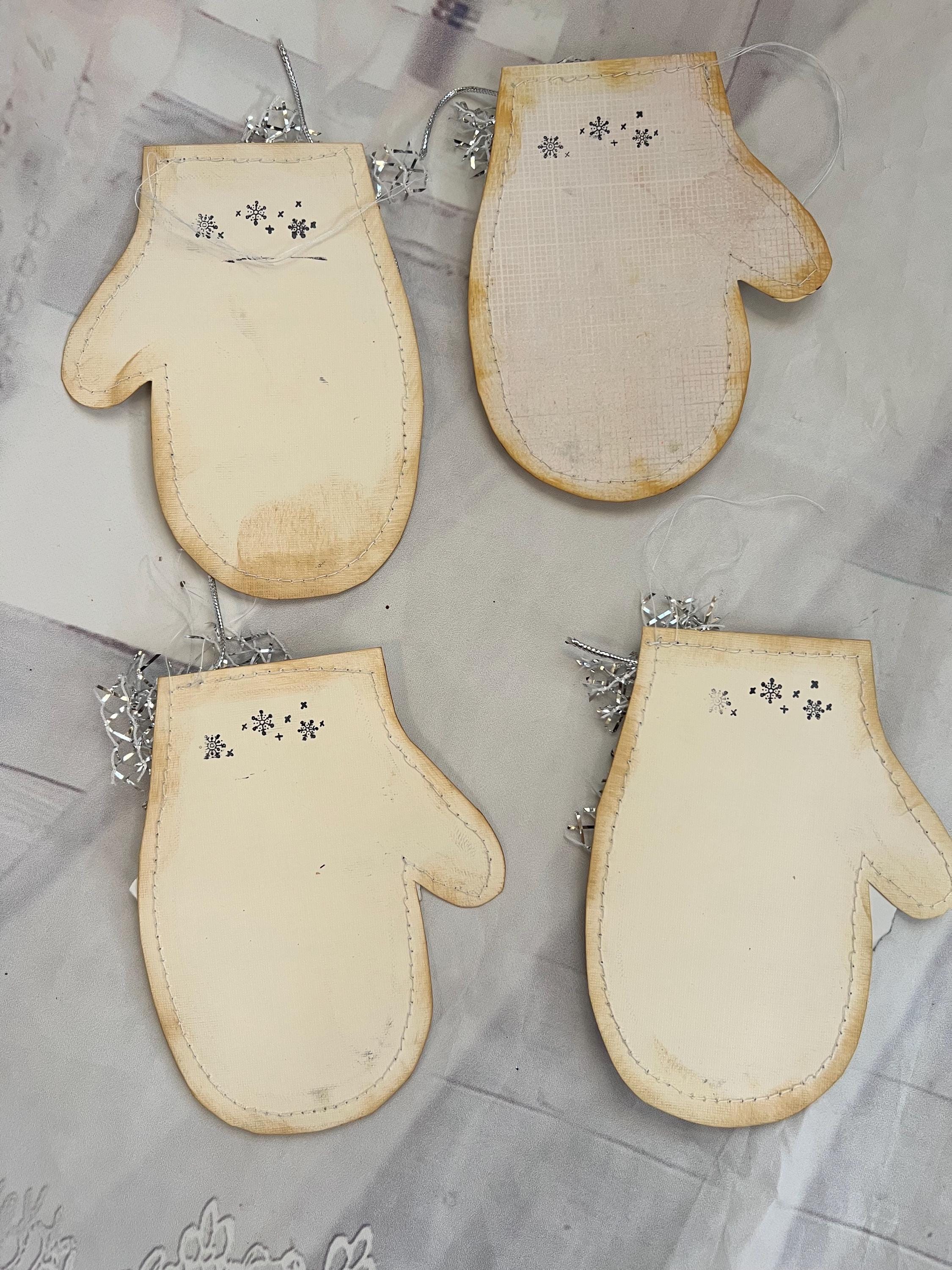Christmas Mitten Tags, for Junk Journal Pockets Christmas Set of 4 - Etsy