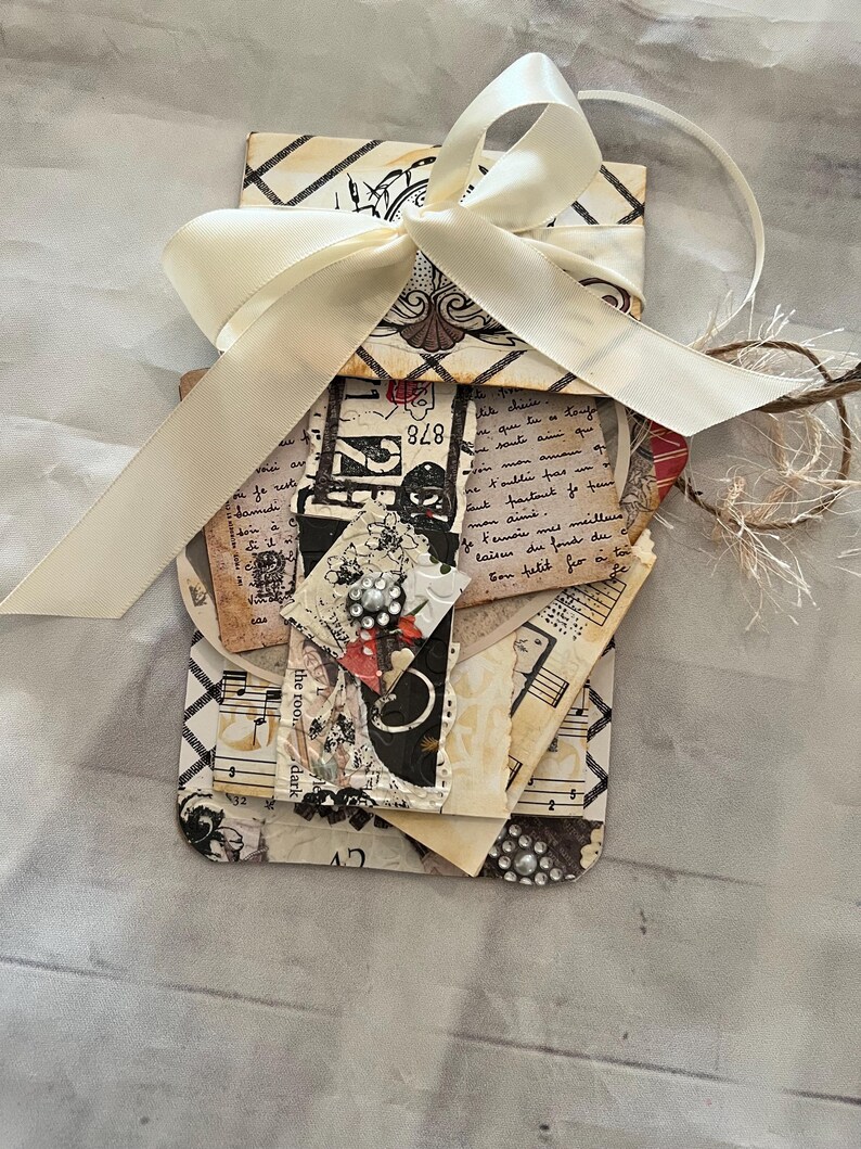 Junk Journal Fold Over Folio With Pockets, Belly Band, Tags - Etsy