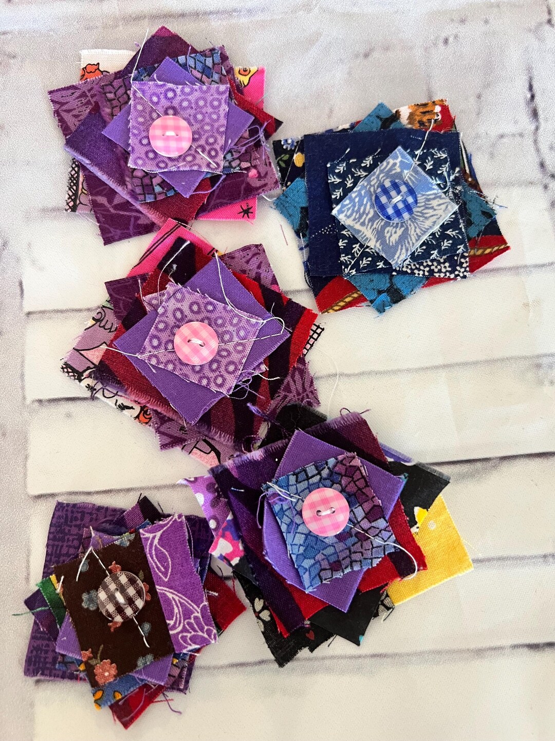 Small Fabric Snippet Clusters for Your Junk Journal - Etsy