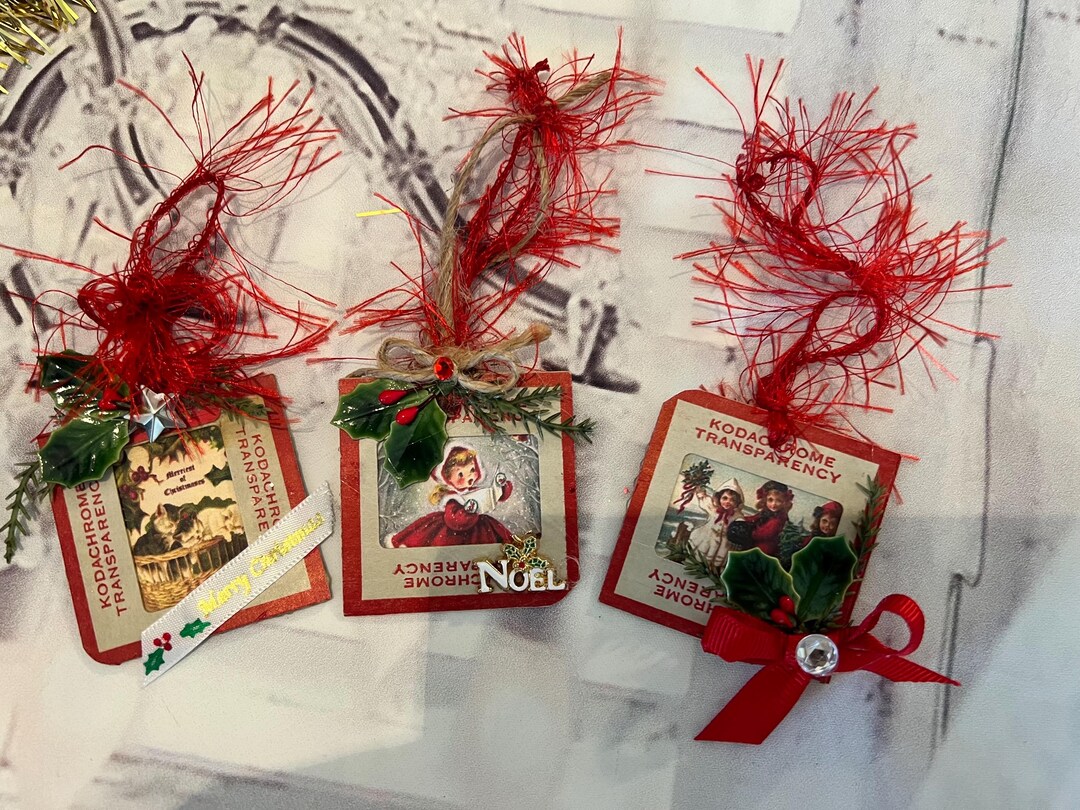 Junk Journal Altered Kodachrome Negative Christmas Theme Vintage Set of ...
