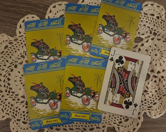 Vintage Ford Model T Car Playing Cards Set of 6 - Etsy