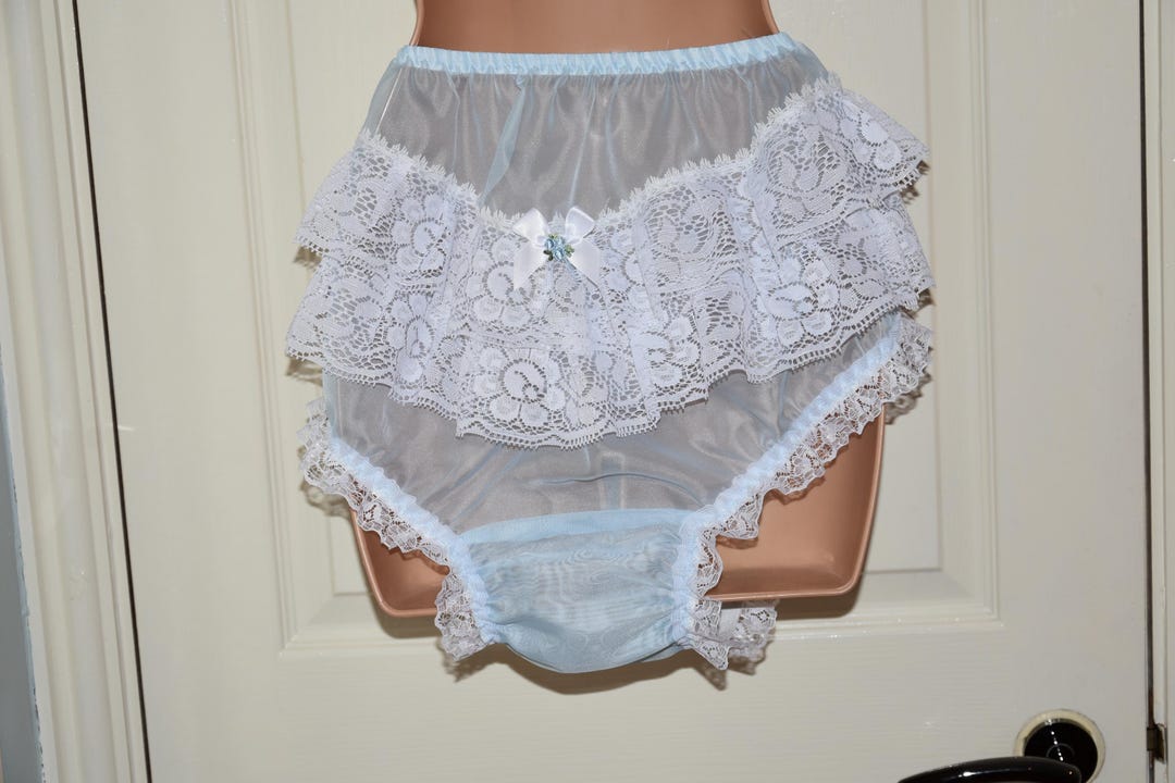 TW 73x Sensual Sheer Frilly Bum Panties With Lacy Frills, Soft Lounging ...