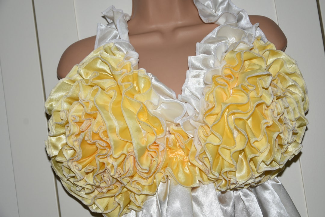 Fluffy Bust Sissy Ruffle Bra Satin Babydoll Nightie, Sissy Lingerie ANT ...