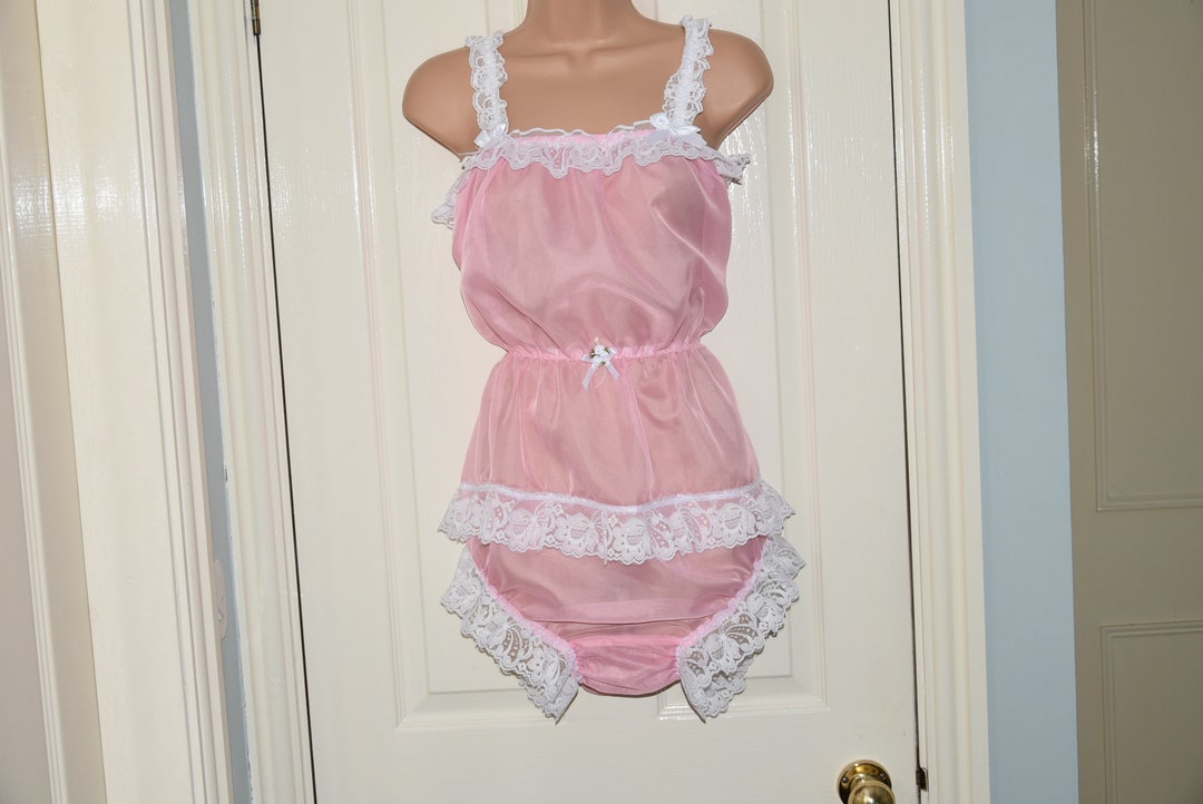 Sensual Sheer Rompers / Teddy With Lacy Frills, Soft Lounging Gurly Boi ...