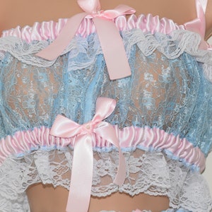 Lace dressing up and posing sissy boi bra & panties set Sissy | Etsy