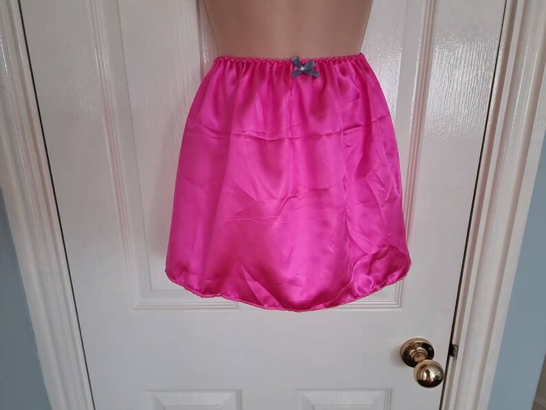 Sissy Panty Boi Silky Satin Slip Mini Skirt For Wearing Over Etsy