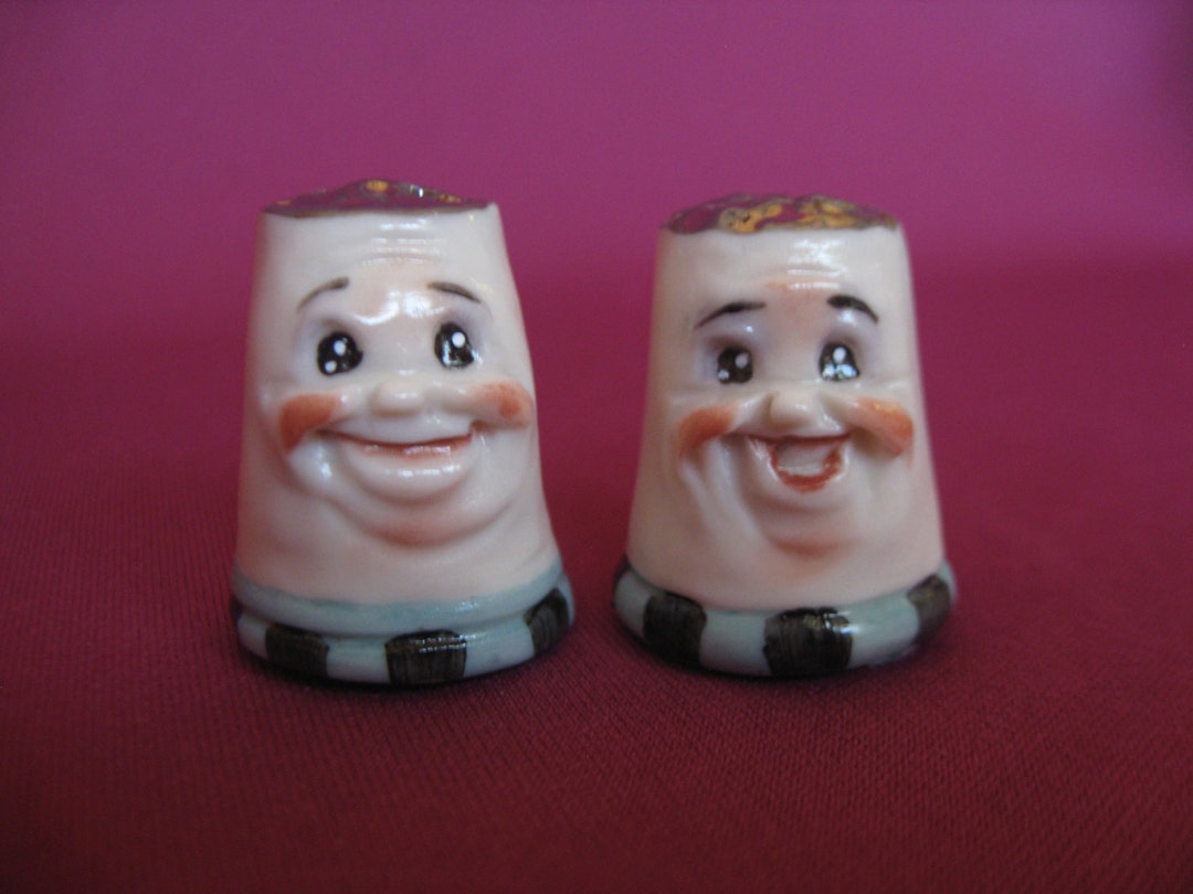 Anthropomorphic Thimbles Porcelain Salt and Pepper Shaker, Allyson ...