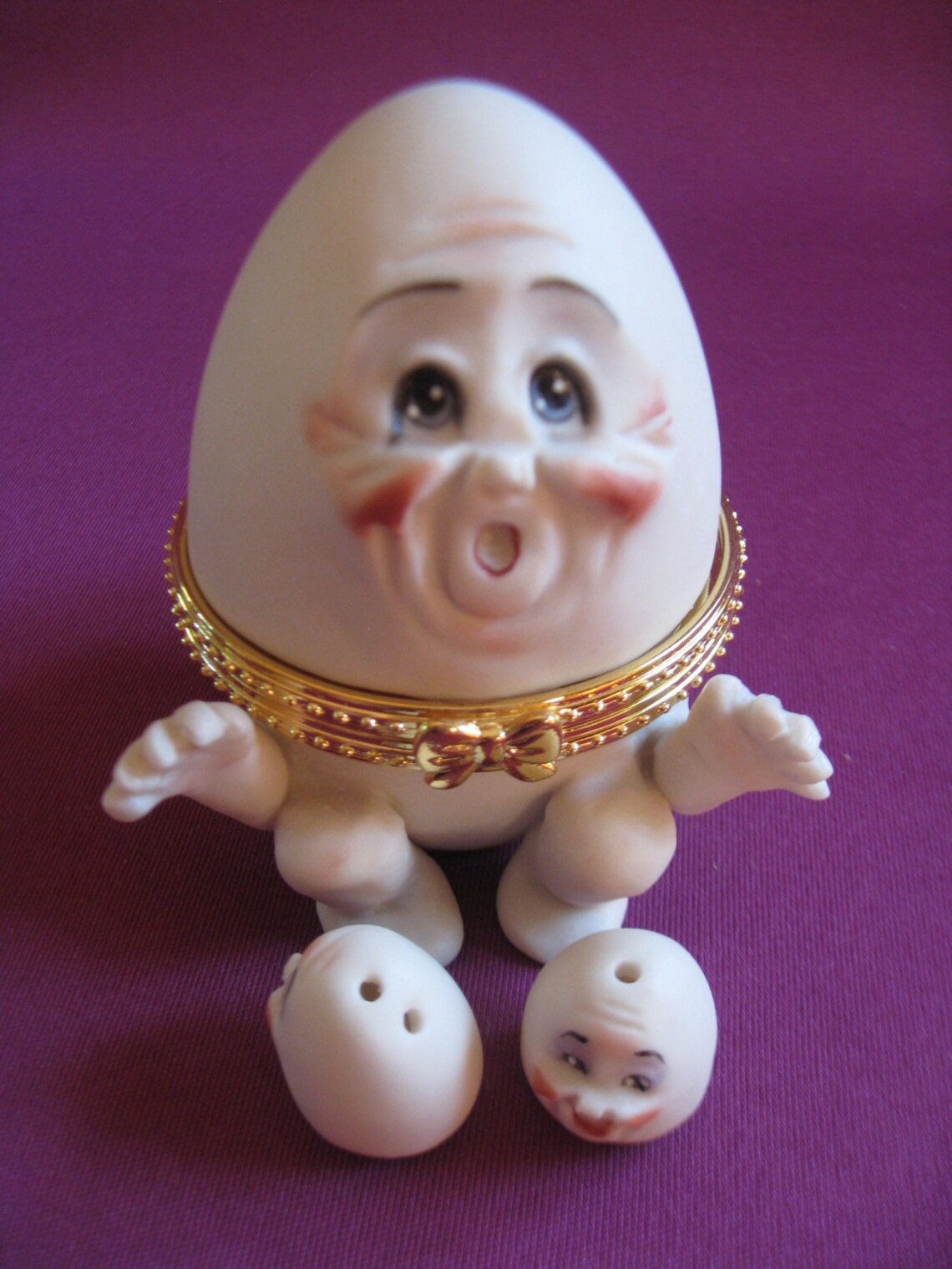 Egg Surprise Bibelot Box Salt and Pepper Shakers Allyson | Etsy