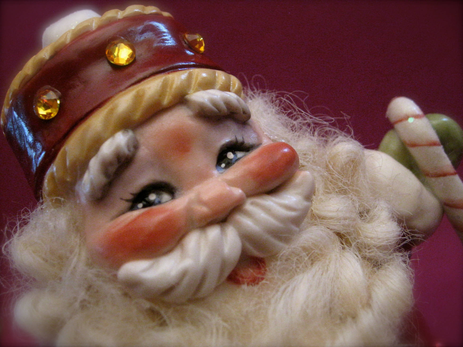 Custom Roly Poly Santa Claus Candy Cane Allyson Nagel | Etsy