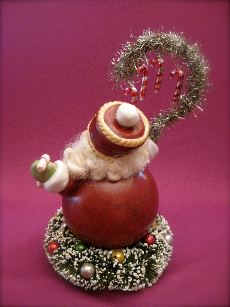 Custom Roly Poly Santa Claus Candy Cane Allyson Nagel | Etsy