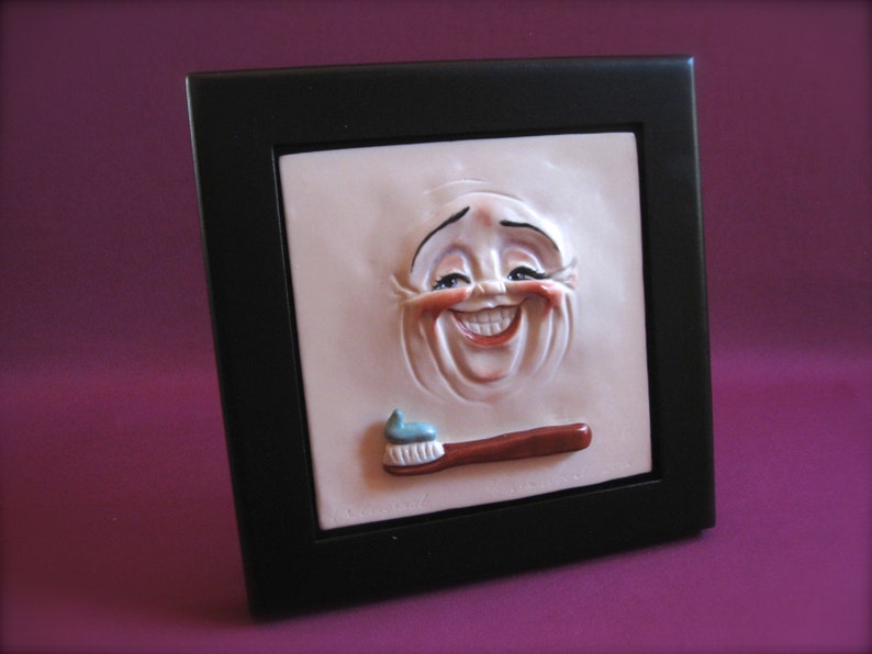 Porcelain Framed Art Tile, Dental Ceramic Bathroom Tile, Sculpture ...