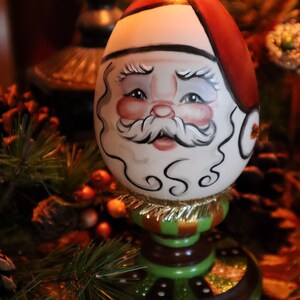 Santa Claus Egg on Pedestal, St. Nick - Allyson Nagel - A.N. Original ...