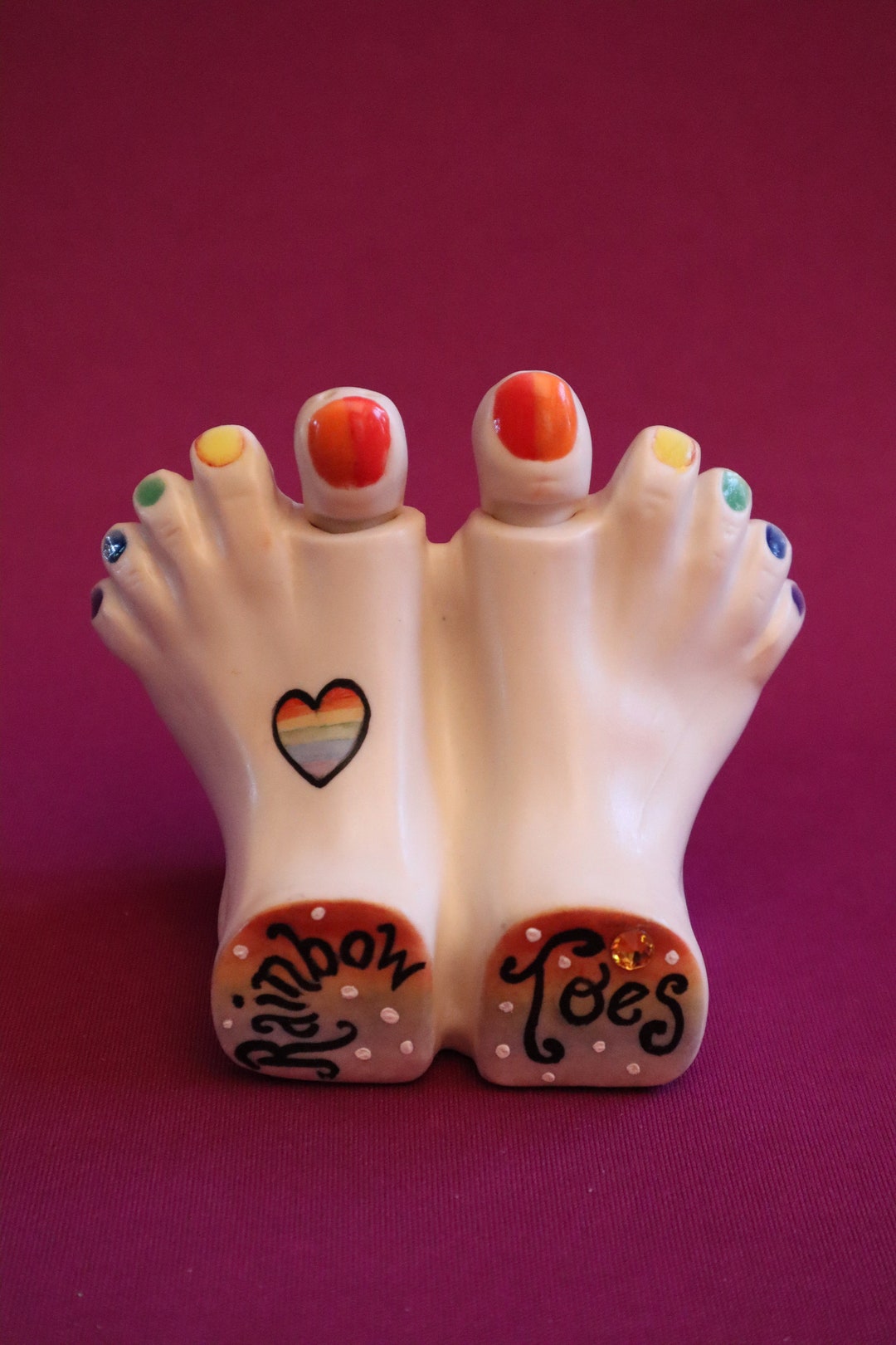 Rainbow Toes, Fantasy, Magical, Love, Colorful, Novelty Nodding Salt ...