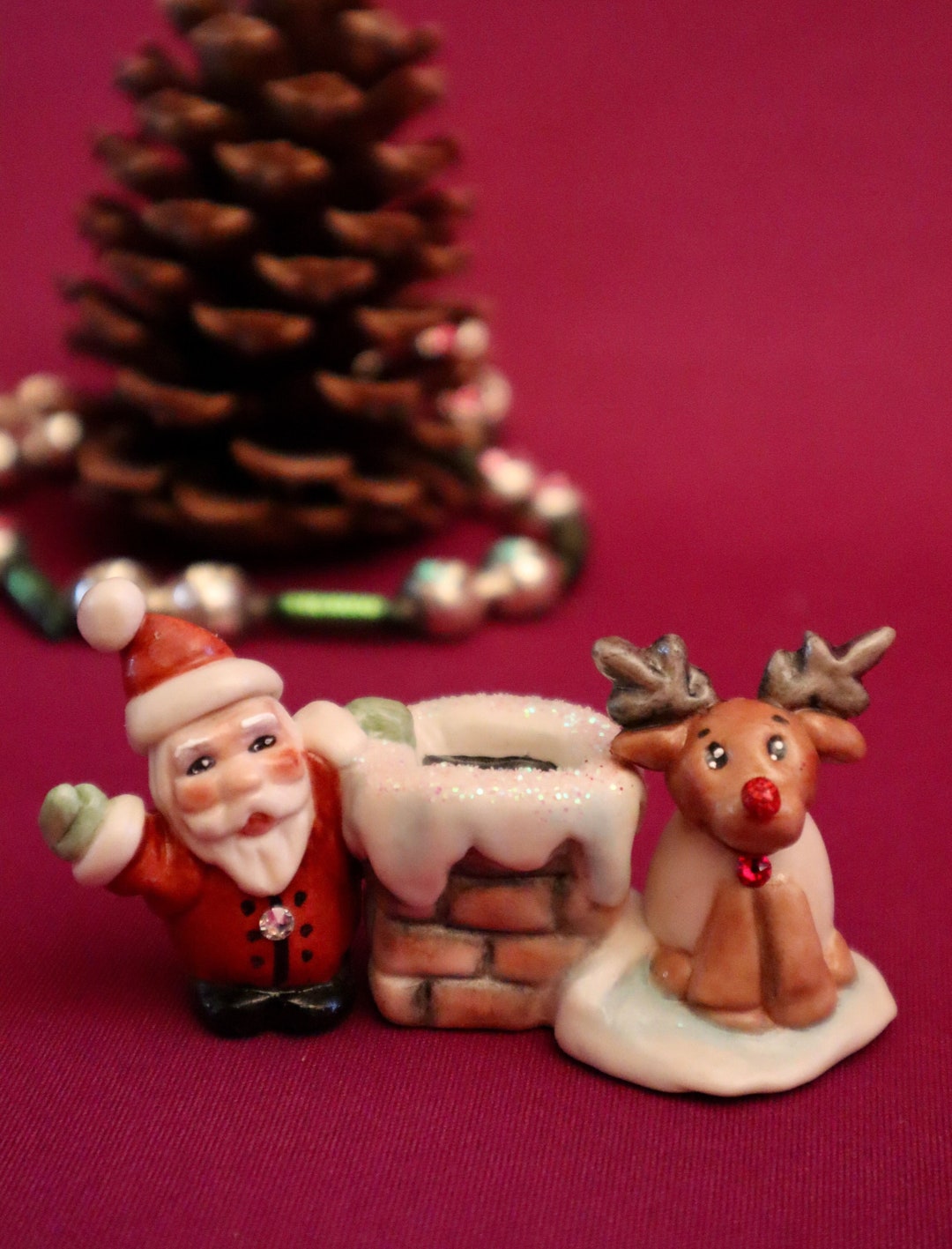 Santa, Rudolph, Reindeer, Christmas, Holidays, One Piece S&P Shaker ...
