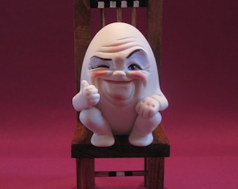 Egg Chair Humpty Dumpty Porcelain Allyson Nagel Original | Etsy