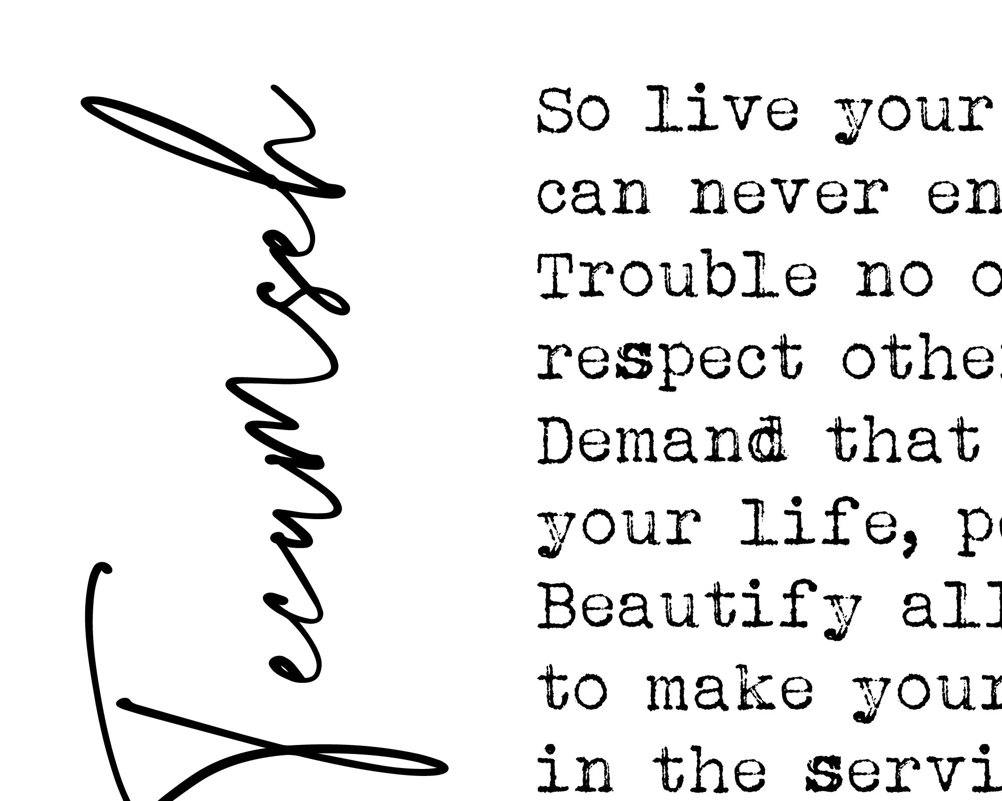 Printable Live Your Life by Chief Tecumseh Shawnee Poem Native | Etsy