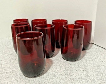 Ruby Red Small Glasses - Etsy