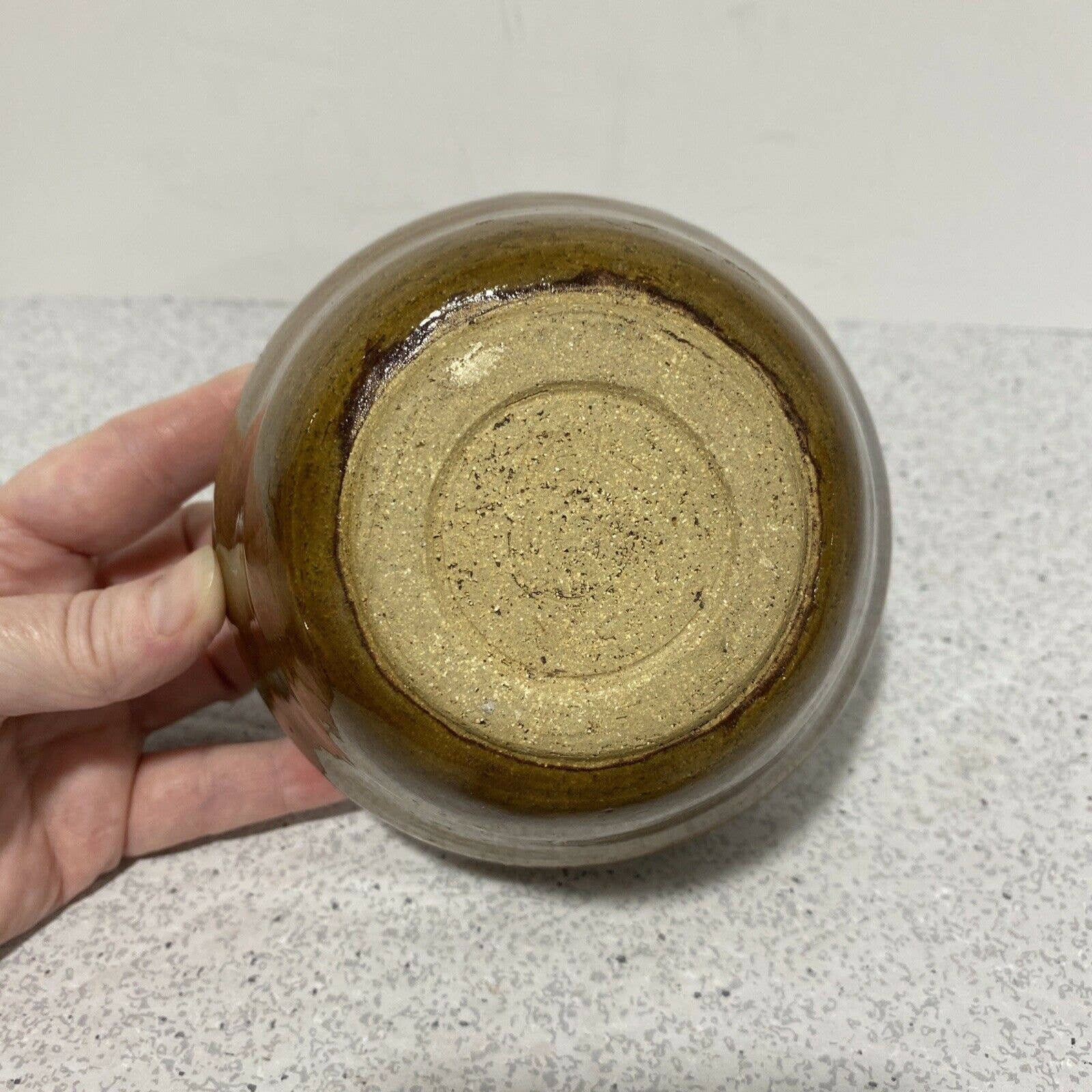 Vintage Pottery Bowl Studio Pottery Dark Brown Splatter Ware | Etsy