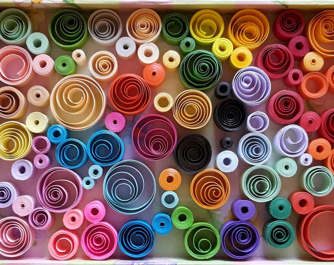 Colorful Quilling Circle and Shapes| Handmade Quilled Paper| Quilling ...