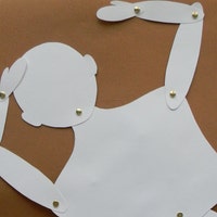 DIY Articulated Paper Doll Template - Printable Movable Puppet Craft ...
