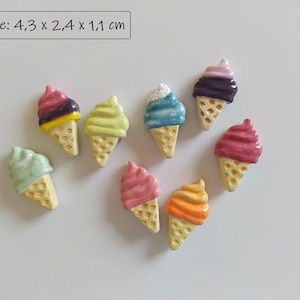 Ceramic Ice Cream Magnets - Summertime Fridge Decoration - Etsy