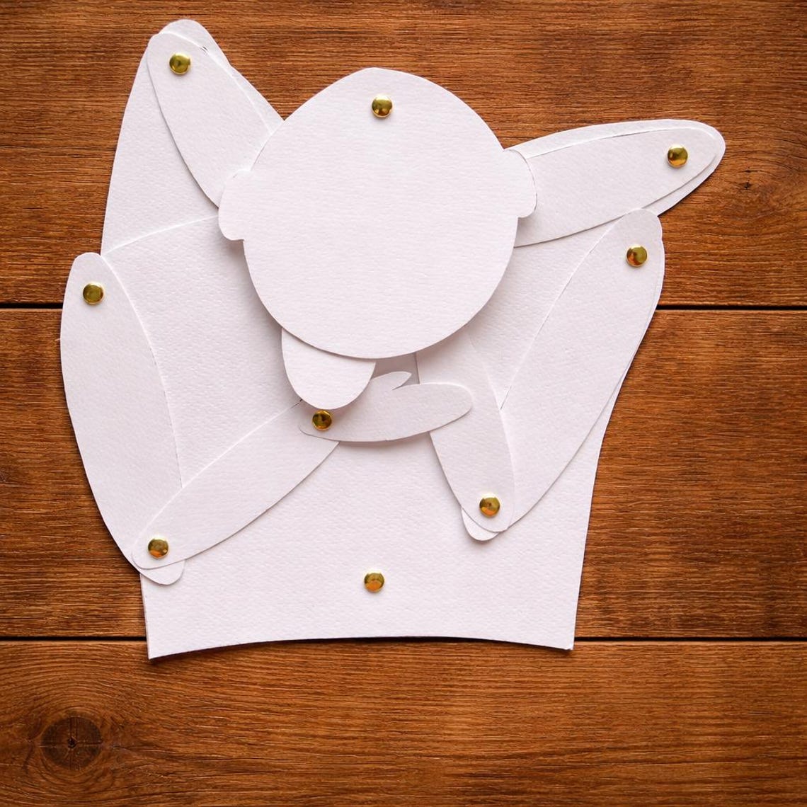 DIY Articulated Paper Doll Template - Printable Movable Puppet Craft ...