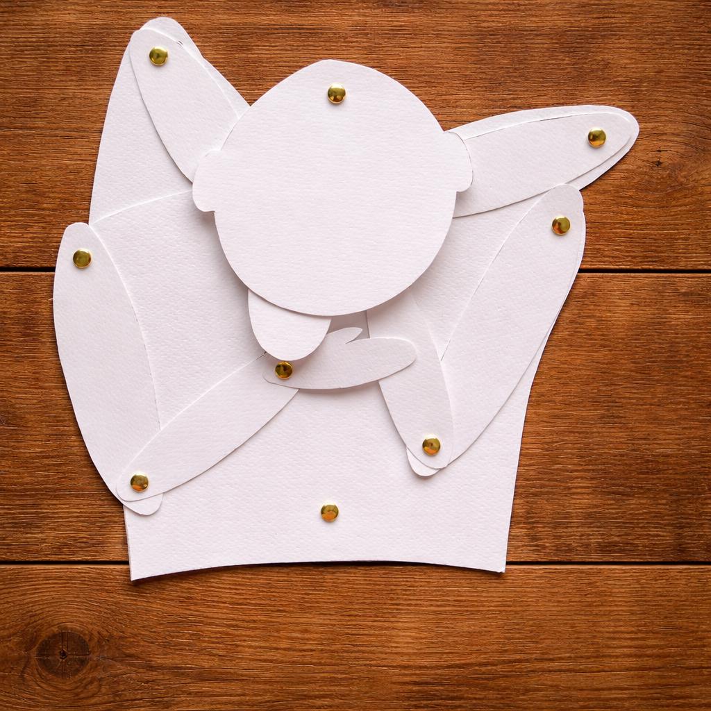 DIY Articulated Paper Doll Template - Printable Movable Puppet Craft ...