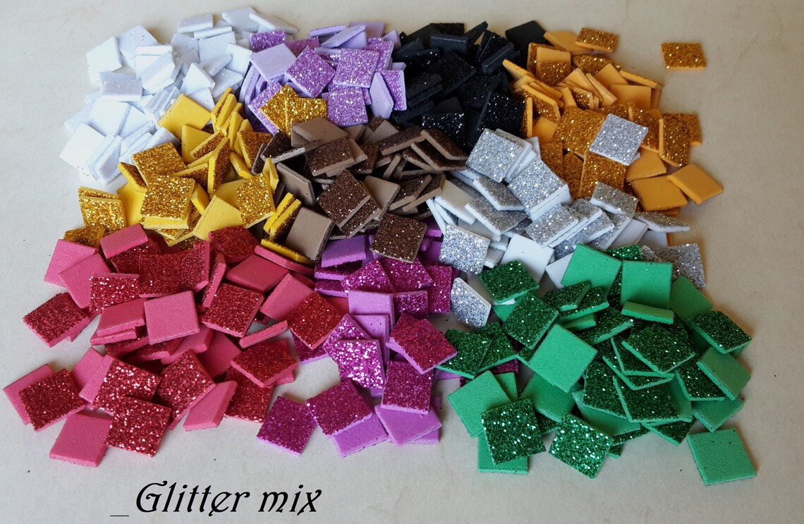 Colorful Square Foam Tiles Hand Cut Mosaic Tiles Kids Craft - Etsy