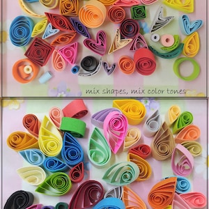 Colorful Quilling Circle and Shapes| Handmade Quilled Paper| Quilling ...