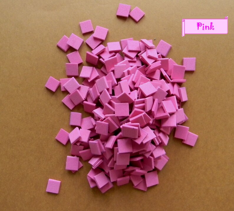 Colorful Square Foam Tiles Hand Cut Mosaic Tiles Kids Craft | Etsy