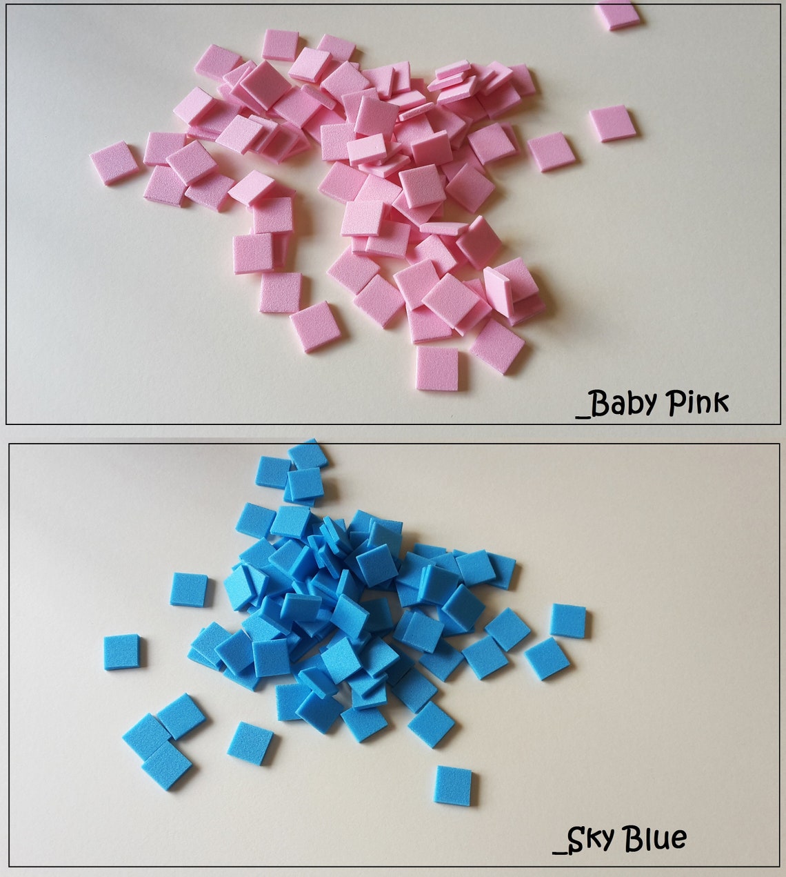 Colorful Square Foam Tiles Hand Cut Mosaic Tiles Kids Craft | Etsy