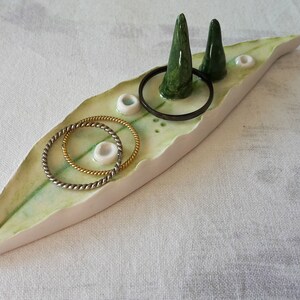 Ceramic Forest on Leaf Dish| Trees and Peas Jewelry Tray| Natural Trail ...