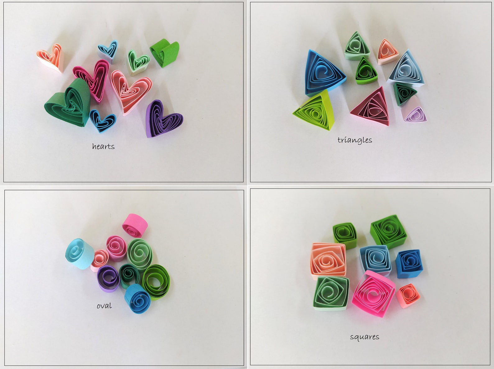 Colorful Quilling Circle and Shapes Handmade Quilled Paper - Etsy