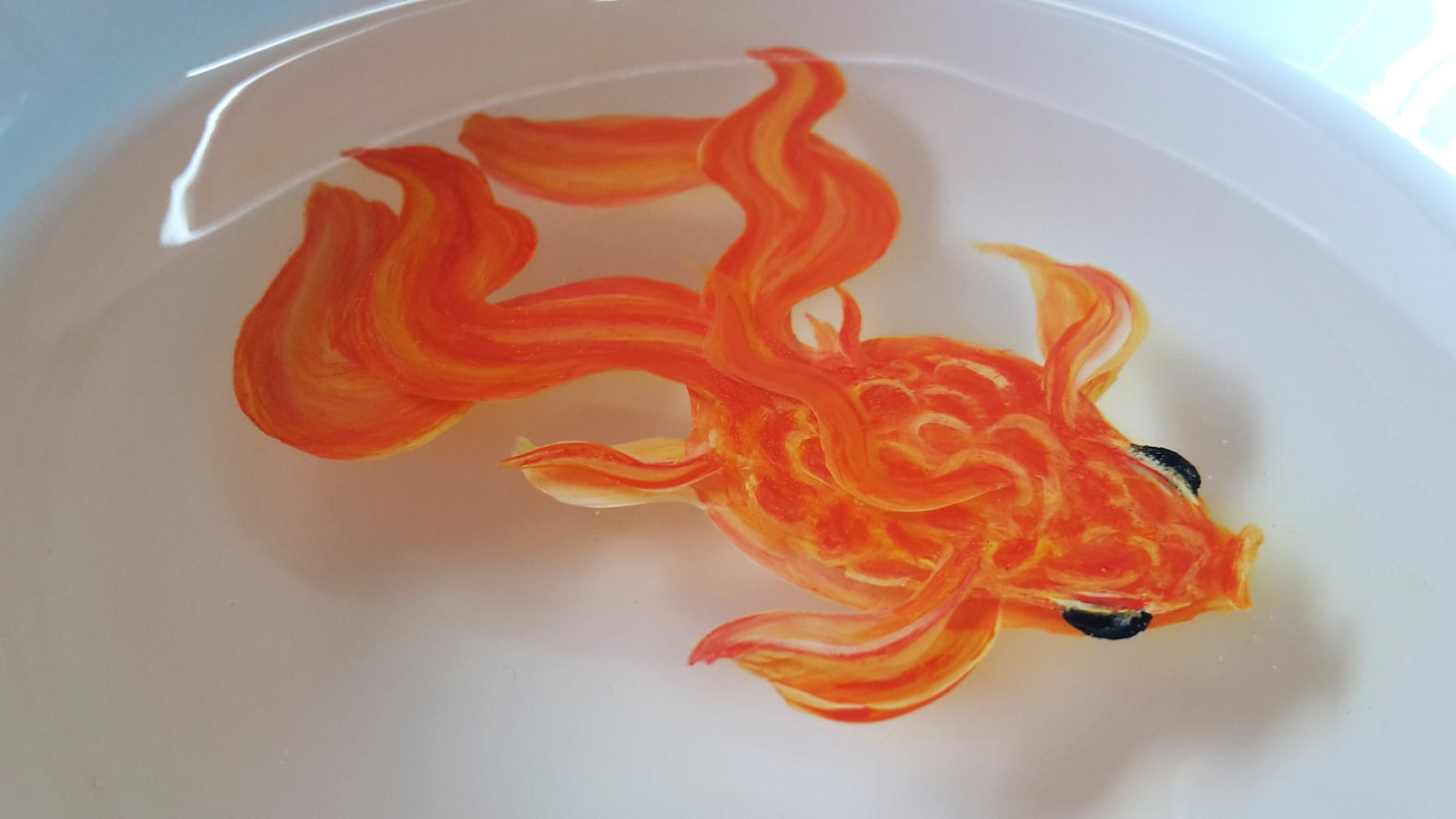3D Goldfish Acrylic Painting In Resin 3D Resin Art Fish | Etsy