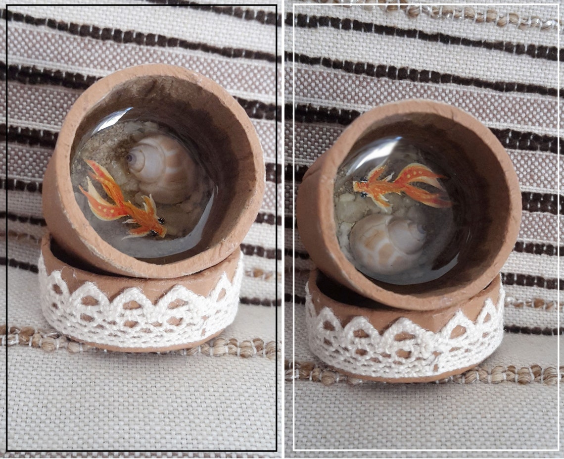Goldfish Acrylic Painting in Resin 3D Underwater World in A - Etsy