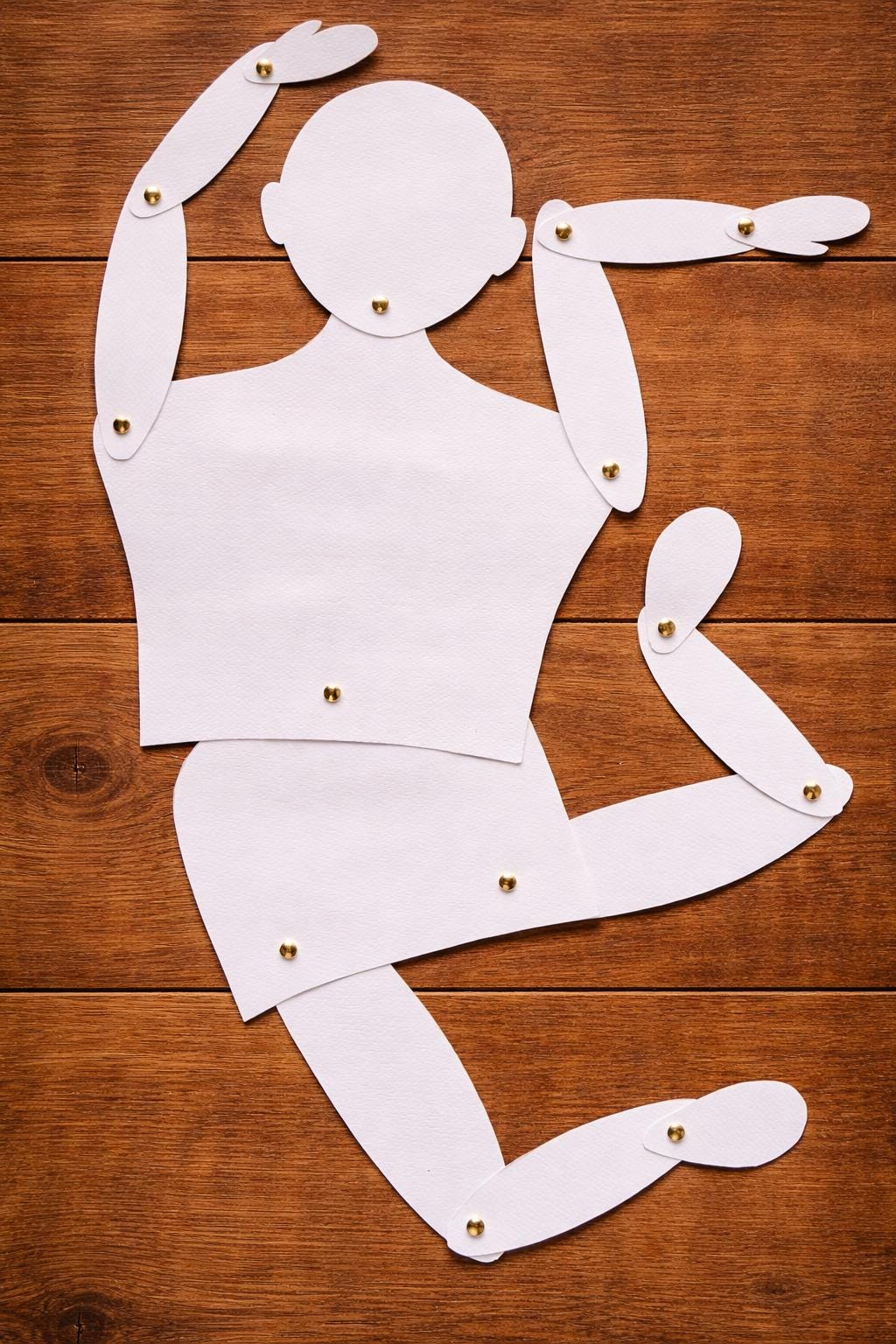 DIY Articulated Paper Doll Template - Printable Movable Puppet Craft ...