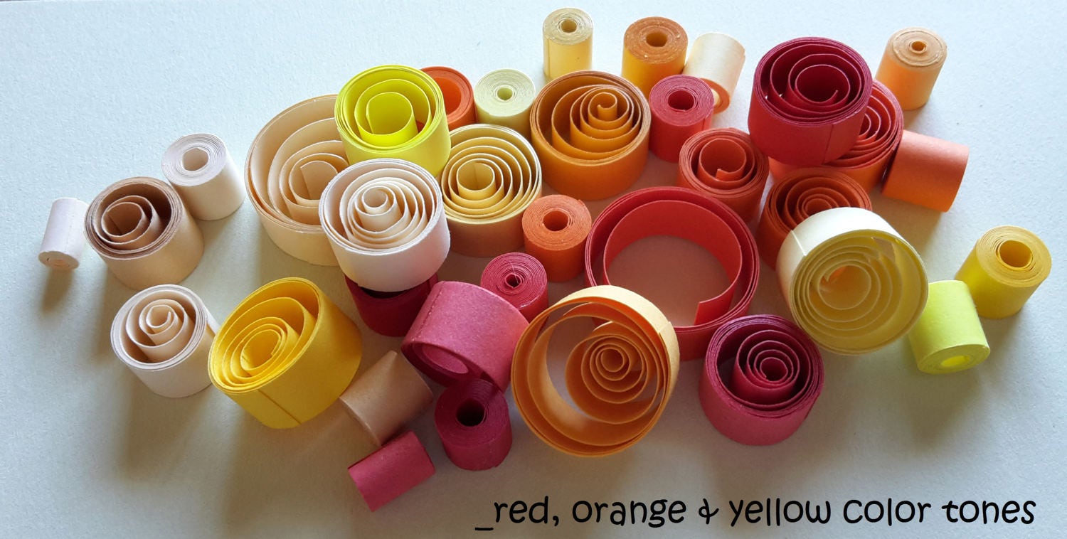 Colorful Quilling Circle and Shapes Handmade Quilled Paper | Etsy