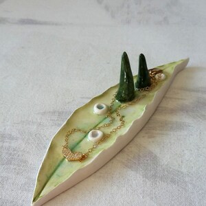 Ceramic Forest on Leaf Dish| Trees and Peas Jewelry Tray| Natural Trail ...