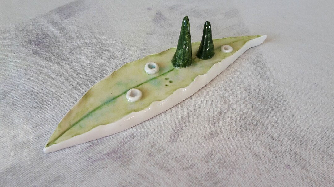 Ceramic Forest on Leaf Dish| Trees and Peas Jewelry Tray| Natural Trail ...