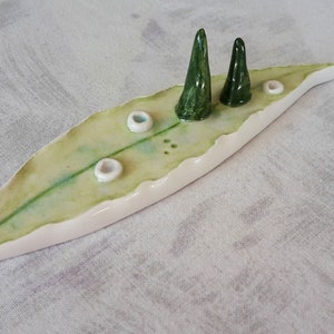 Ceramic Forest on Leaf Dish| Trees and Peas Jewelry Tray| Natural Trail ...