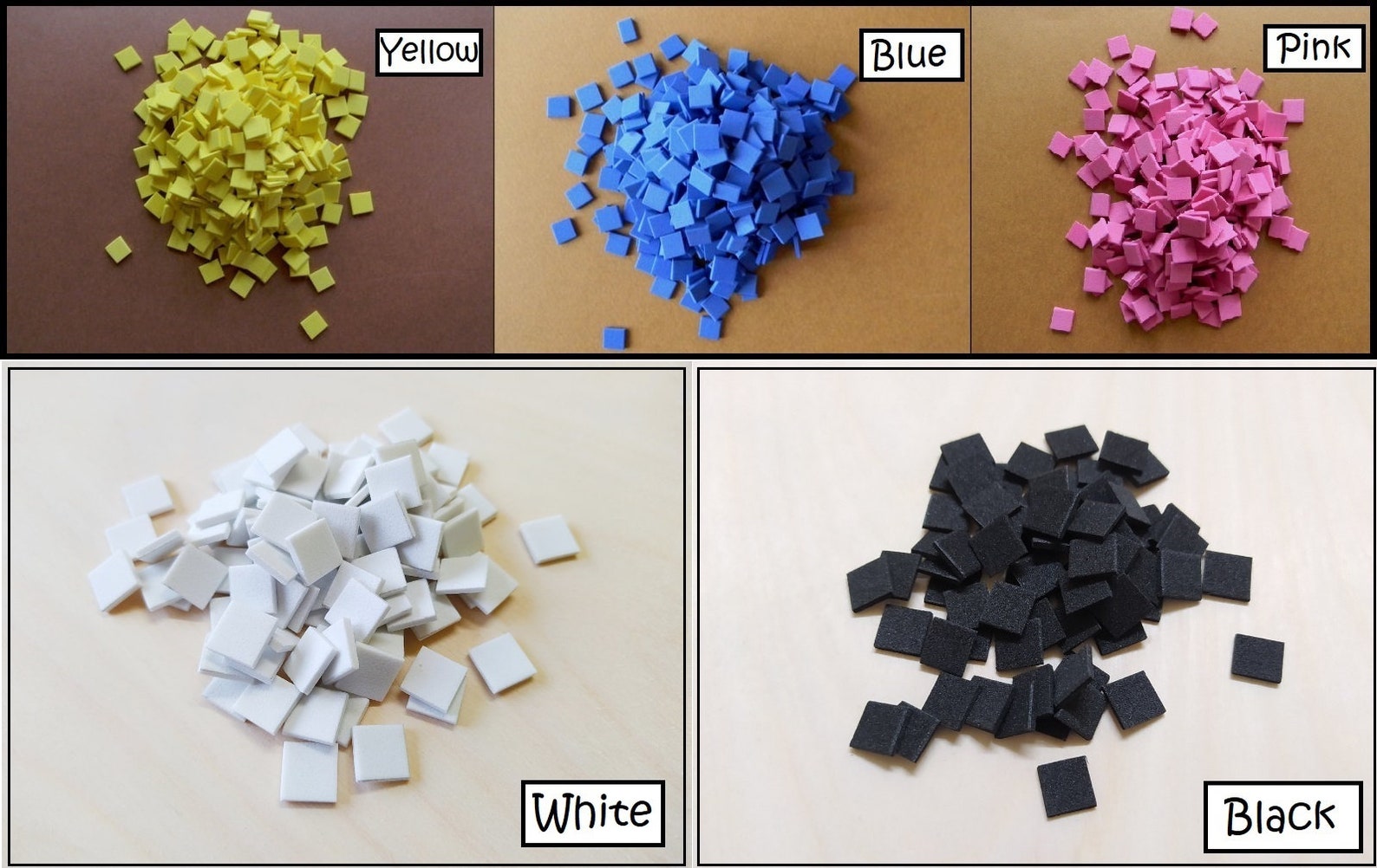 Colorful Square Foam Tiles Hand Cut Mosaic Tiles Kids Craft | Etsy