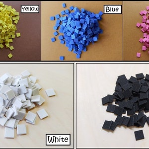 Colorful Square Foam Tiles| Hand Cut Mosaic Tiles| Kids Craft Supply ...